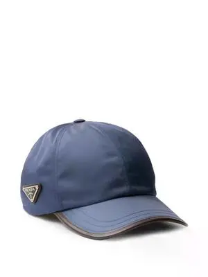 Prada Logo-plaque Baseball Cap - Blue