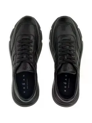 Hogan Hyperlight Logo Detail Sneakers - Black