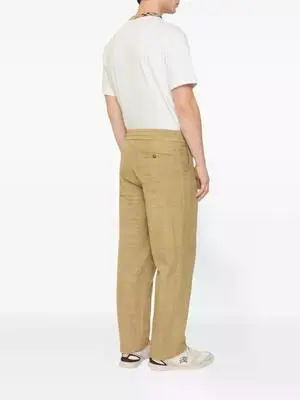 Burberry Check-pattern Cotton Straight-leg Trousers