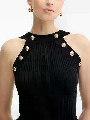 MARCIANO Button-detail Midi Dress