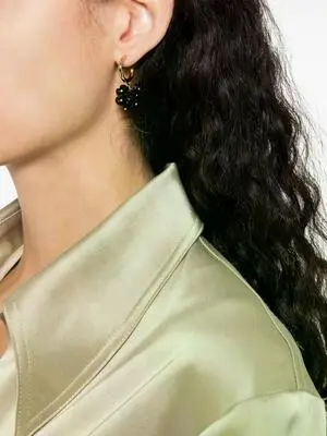 Isabel Marant Étoile Tone Crystal Embellished Hoop Earrings