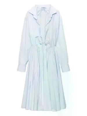 Prada V-neck Long-sleeve Midi Dress