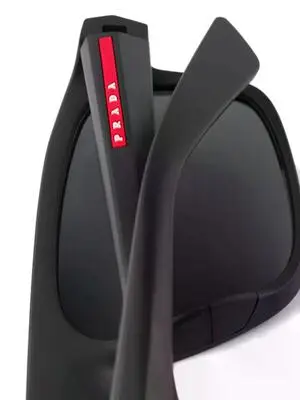Prada Linea Rossa Rectangle-frame Sunglasses - Black
