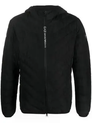 EA7 Hooded Quilted Jacket
