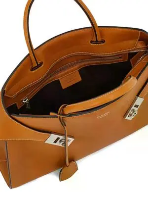 FERRAGAMO Gancini-buckles Leather Tote