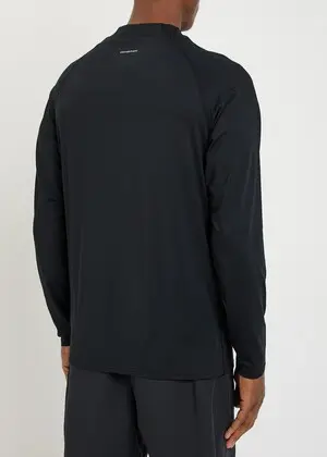 CONDITION Stretch-jersey Quarter-zip Top - Black