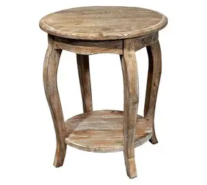 ALATERRE FURNITURE Rustic Reclaimed Round End T Able - One-color