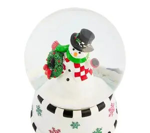 MACKENZIE-CHILDS Check It Out Snowman Snow Glob E