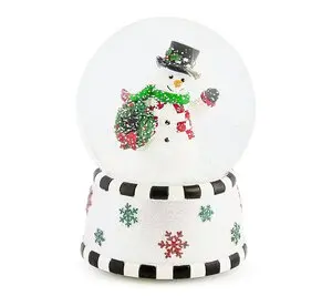 MACKENZIE-CHILDS Check It Out Snowman Snow Glob E