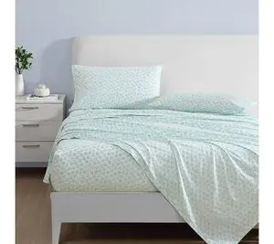 Laura Ashley Margate Shells Teal Cotton Queen S Heet Set - One-color