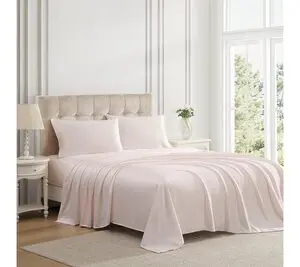 Laura Ashley Satin Bliss Pink Queen Sheet Set - One-color