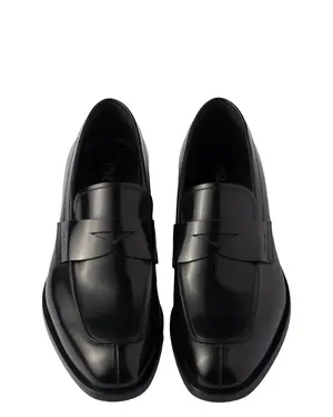 Prada Brushed Leather Loafers