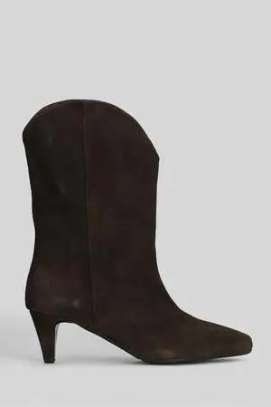 GISEL MOIRE Enea Suede Ankle Boots - Brown