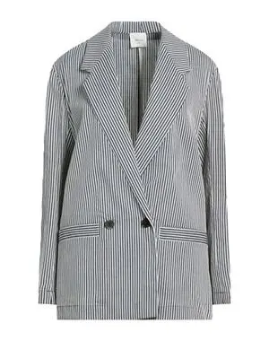 ALYSI Striped Blazer - Black