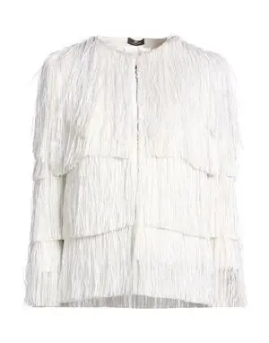 Elisabetta Franchi Bouclé Jacket With Fringes