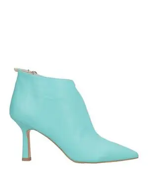NOA A. Leather Ankle Boots - Blue
