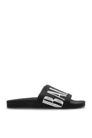 Balenciaga Logo Slides - Black