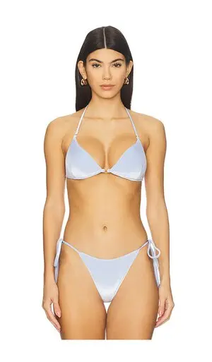 Frankies Bikinis Amore Triangle Bikini Top - French Blue