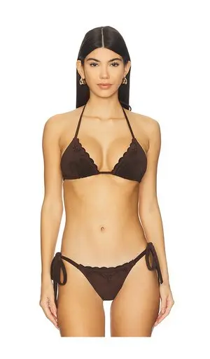 Frankies Bikinis Nick Triangle Bikini Top - Desert Suede