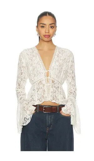 Free People Lace Trim Blouses