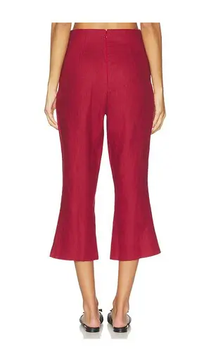 Faithfull The Brand Valeria Capri Pant - Wine