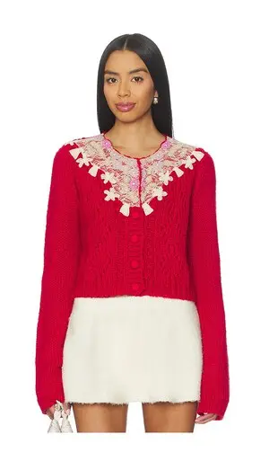 Free People Pixie Cardigan - Red
