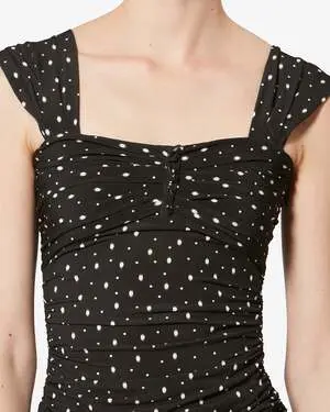 Isabel Marant Gemina Polka Dot Top - Black/ecru