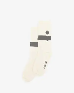 Isabel Marant Nesson Mid-Calf Socks Ecru