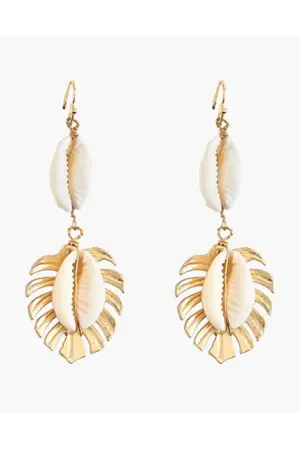 Yumi Kim Shell Drop Earrings - Gold
