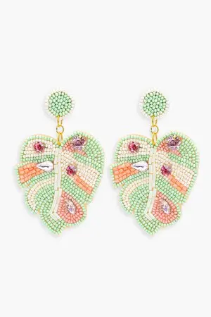 Yumi Kim Pastel Palms Beaded Earrings - Natural