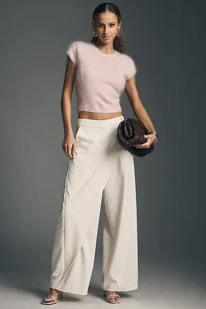 WHITEROOM + CACTUS Wrap Front Trouser Pants - Bone
