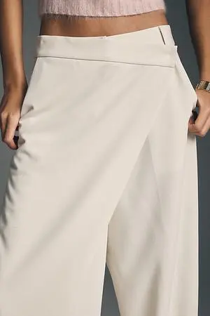 WHITEROOM + CACTUS Wrap Front Trouser Pants - Bone