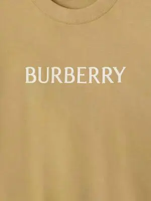 Burberry Logo Cotton T-shirt - Neutrals