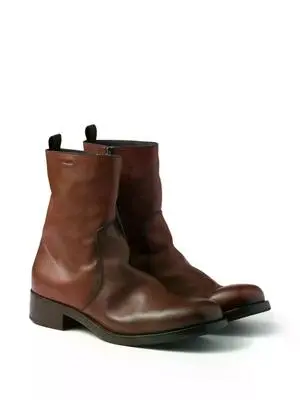Prada 40mm Zip Leather Boots