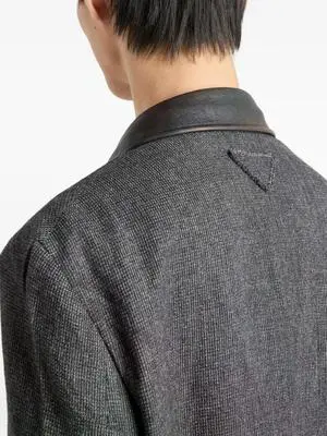 Prada Notched-lapel Single-breasted Coat - Grey