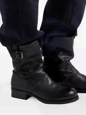 Prada 40mm Leather Buckle Boots
