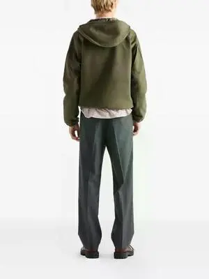 Prada Hooded Raglan-sleeve Jacket - Green