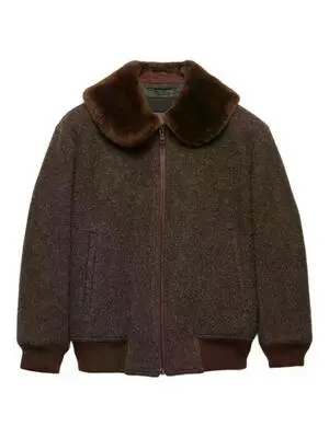 Prada Shearling-collar Welt-pockets Jacket