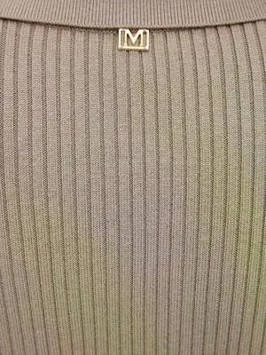 MARCIANO Ribbed Belted Midi Dress