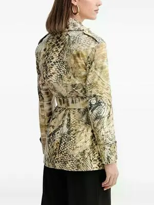 MARCIANO Snakeskin-pattern Trench Coat