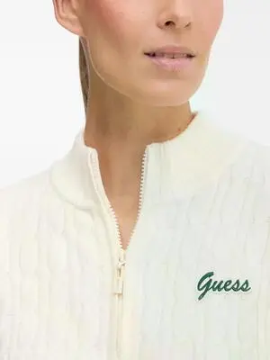 Guess Cable Knit Zip Sweater