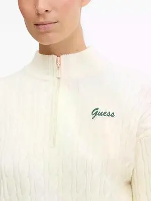 Guess Cable Knit Zip Sweater