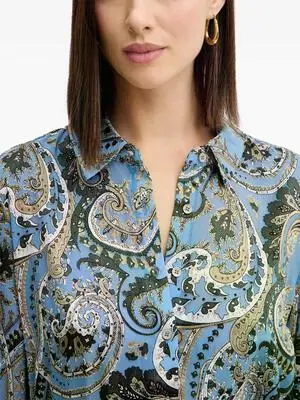 Guess Paisley-pattern Button Shirt - Blue