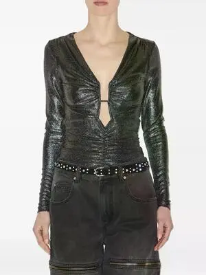 MARANT ETOILE Buffy Metallic-effect Blouse
