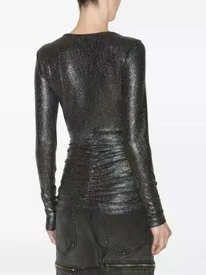 MARANT ETOILE Buffy Metallic-effect Blouse