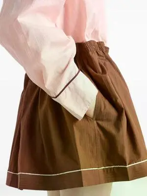 Prada Buttoned Mini Skirt With Elasticated Waist - Brown