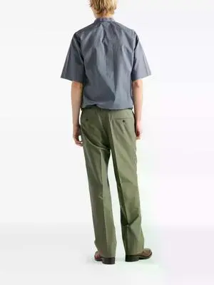 Prada Band-ollar Raw-cut Shirt