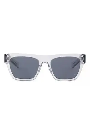 Prada Logo-print Rectangle-frame Sunglasses - White
