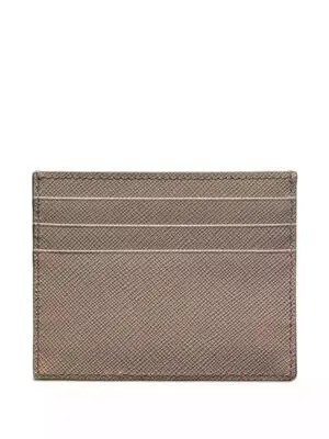 Prada Saffiano Leather Card Holder - Neutrals