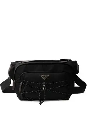 Prada Adjustable Nylon Shoulder Bag - Black